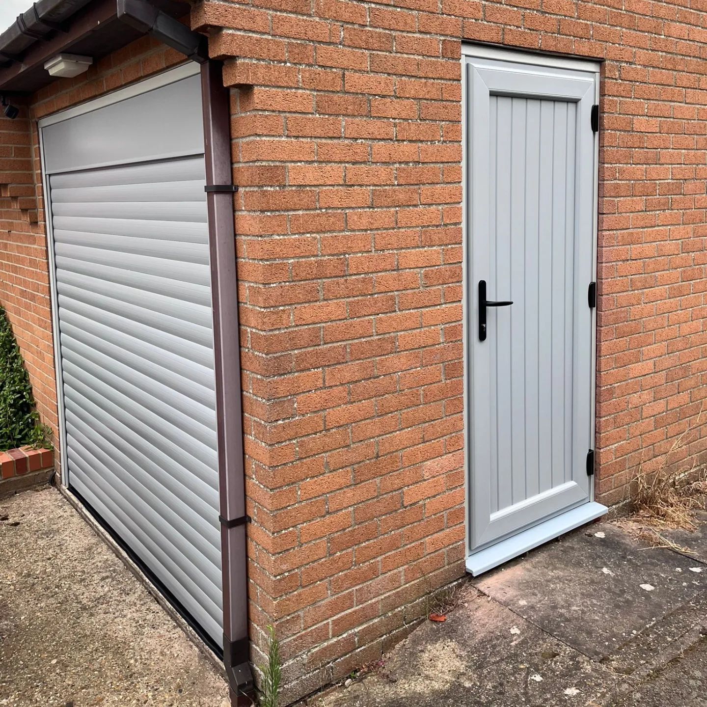 Garage with Matching Side Door - Garage Door Installs